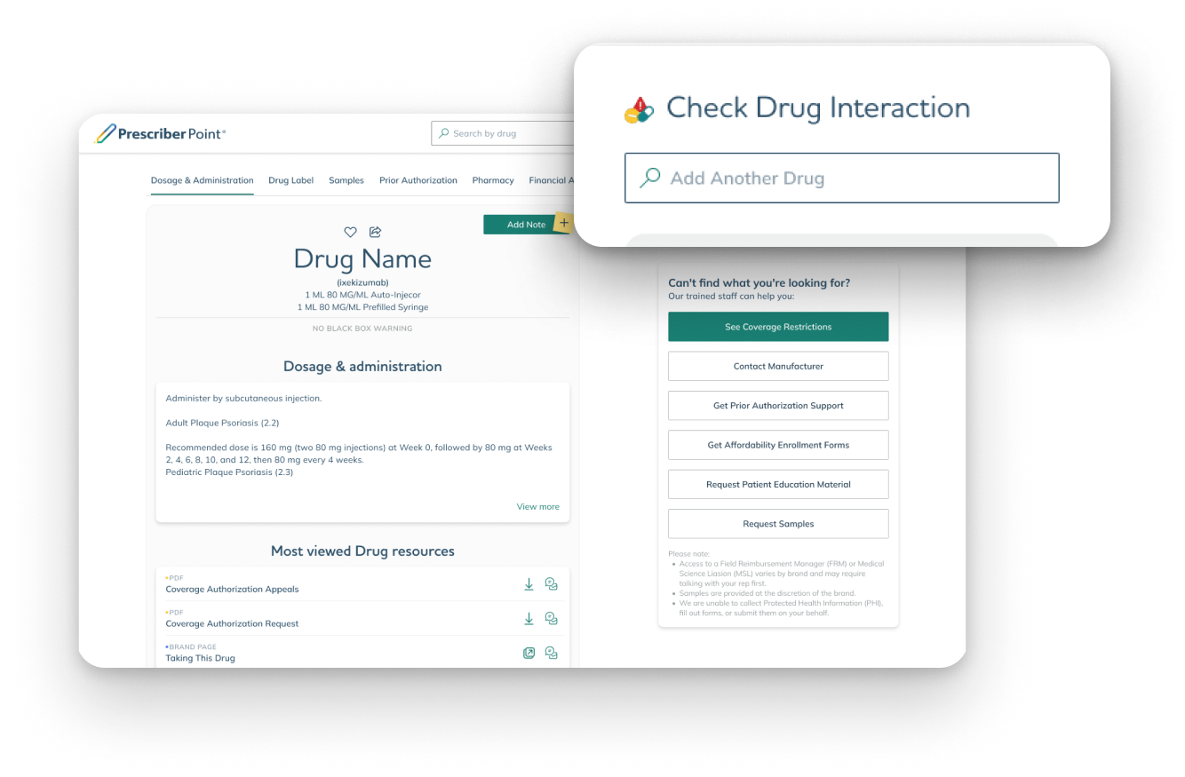 Drug Prescribing Information & Guidelines | PrescriberPoint